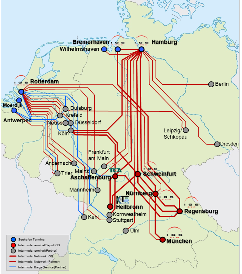 Netzwerk & Services | IGS Intermodal Container Logistics GmbH